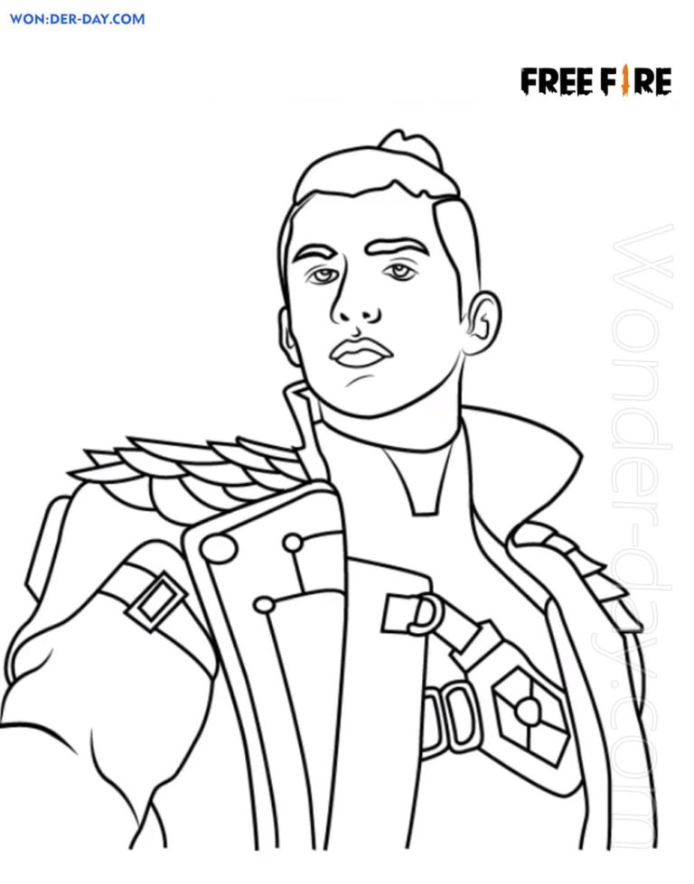 Free Fire coloring pages. Print for free in A4 format