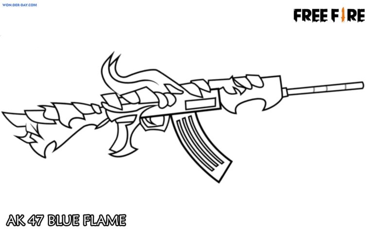 Free Fire coloring pages. Print for free in A4 format