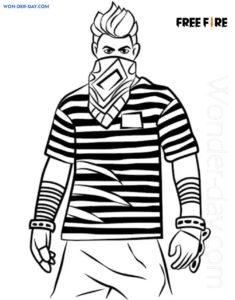 Free Fire coloring pages. Print for free in A4 format