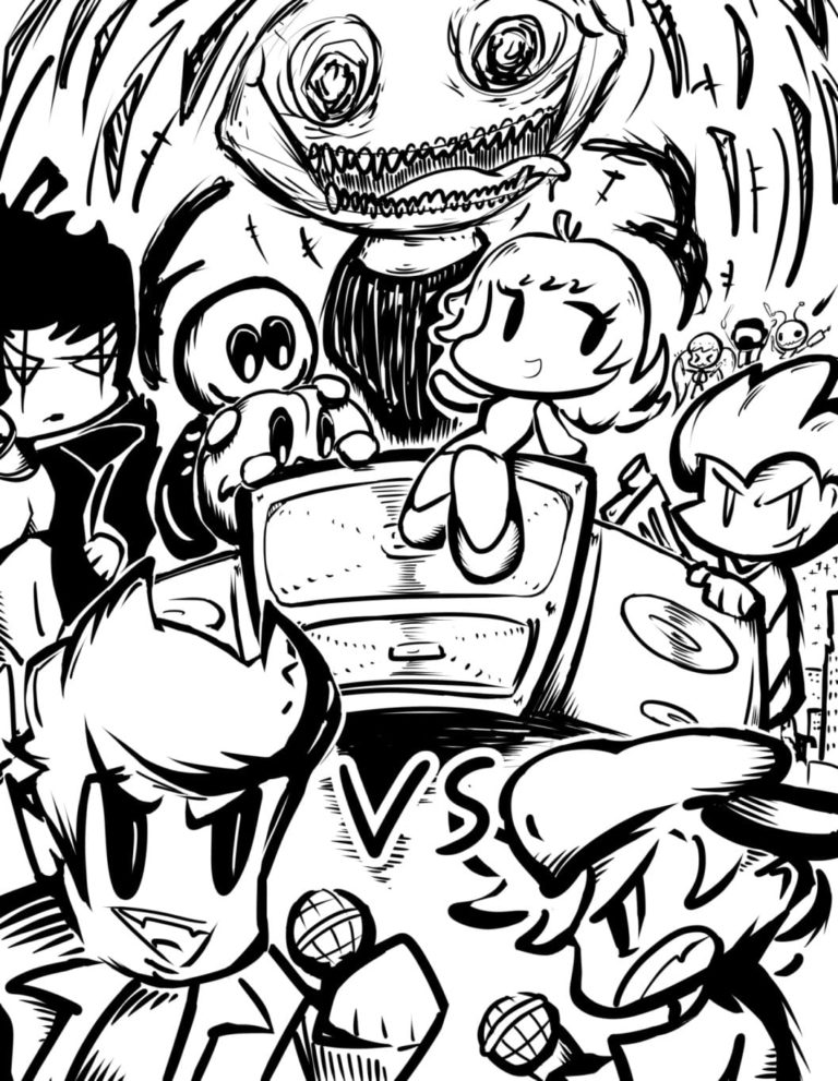 Friday Night Funkin coloring pages - Printable coloring pages