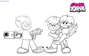 Friday Night Funkin coloring pages - Printable coloring pages