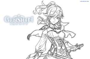 Genshin Impact coloring pages - Printable coloring pages