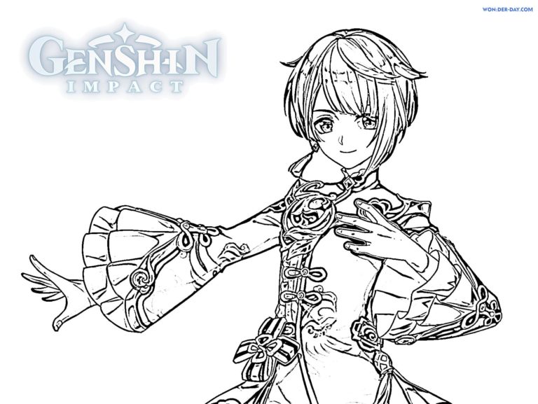 Desenhos de Genshin Impact para colorir - Wonder Day