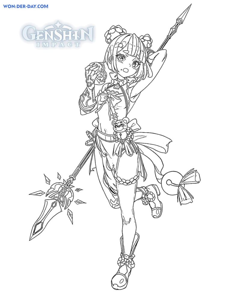 Desenhos de Genshin Impact para colorir - Wonder Day