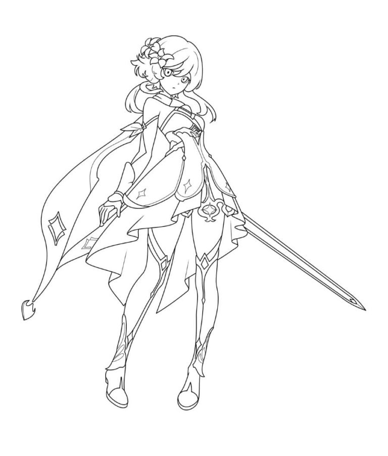 Desenhos de Genshin Impact para colorir - Wonder Day