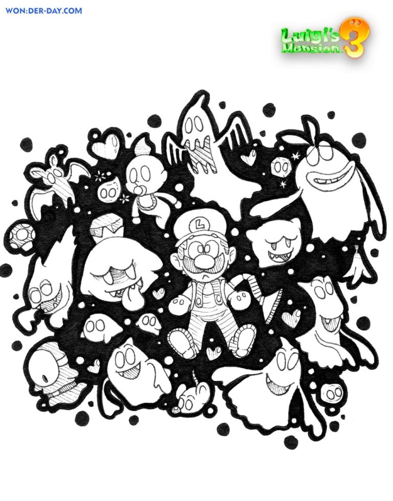 Luigi Manison 3 coloring pages - Free coloring pages