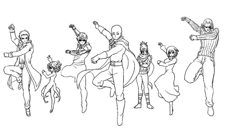 One-Punch Man Coloring Pages - Free coloring pages