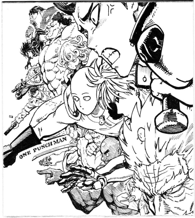 Dibujos de One-Punch Man para colorear - dibujos para imprimir