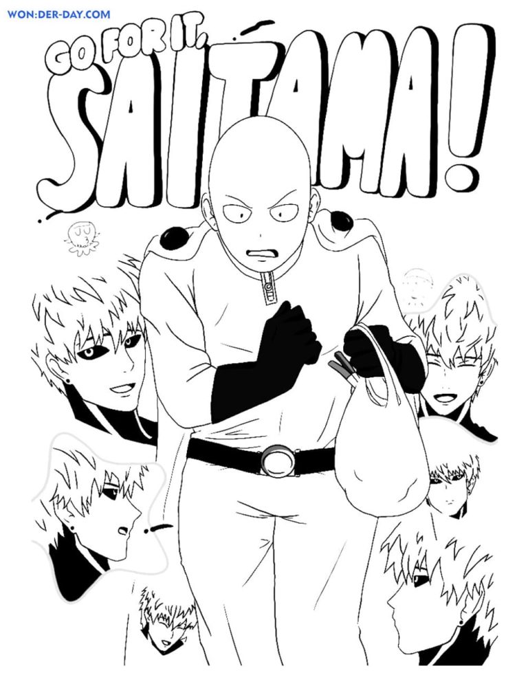 Dibujos de One-Punch Man para colorear - dibujos para imprimir