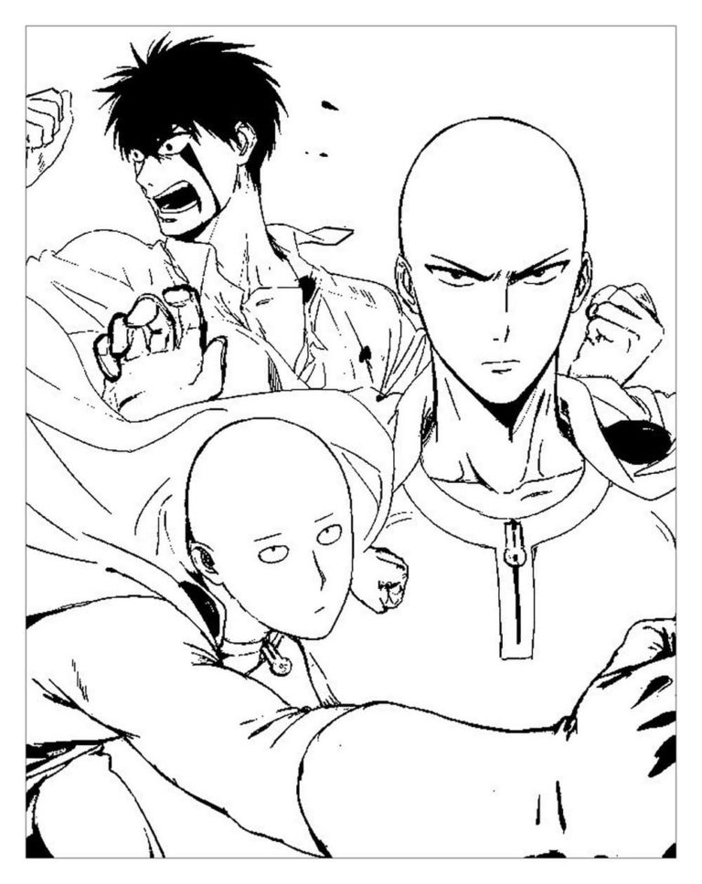 Dibujos de One-Punch Man para colorear - dibujos para imprimir