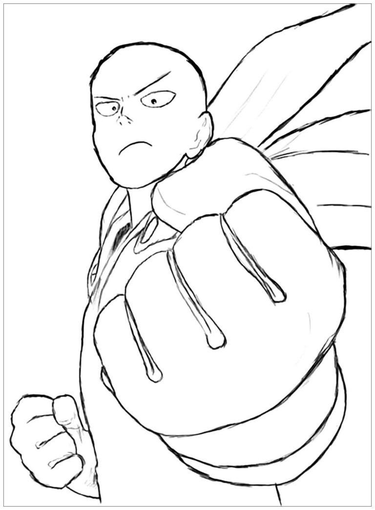 Dibujos de One-Punch Man para colorear - dibujos para imprimir