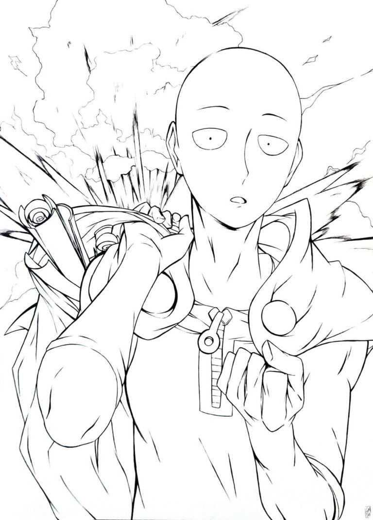 One-Punch Man Coloring Pages - Free coloring pages