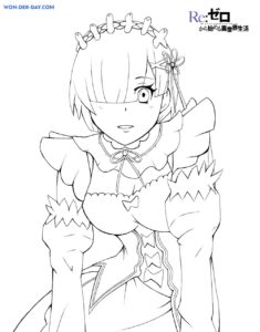 Re:Zero Coloring Pages - 80 Free Printable coloring pages