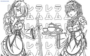 Re:Zero Coloring Pages - 80 Free Printable coloring pages
