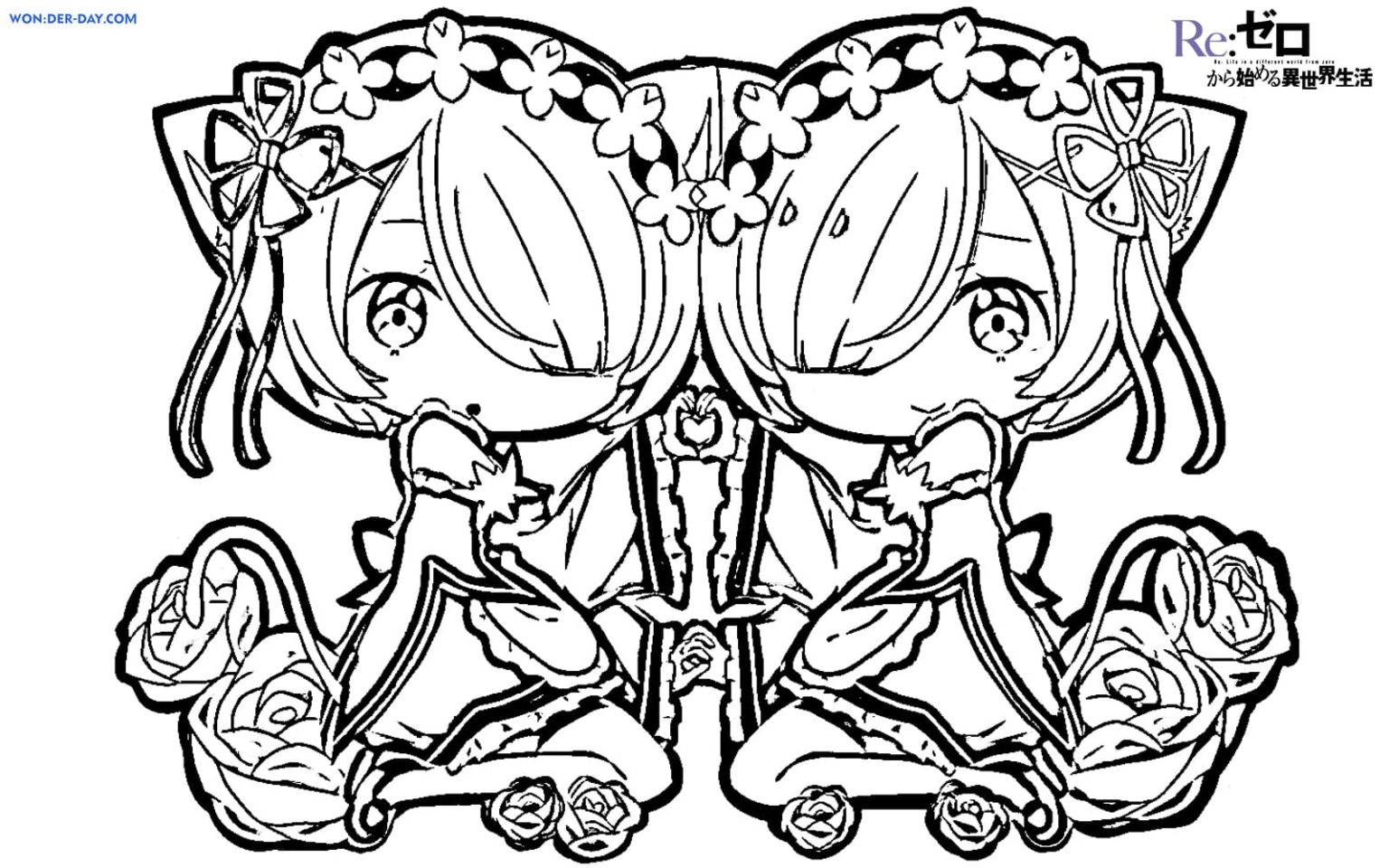 Re:Zero Coloring Pages - 80 Free Printable coloring pages