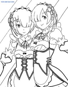 Re:Zero Coloring Pages - 80 Free Printable coloring pages