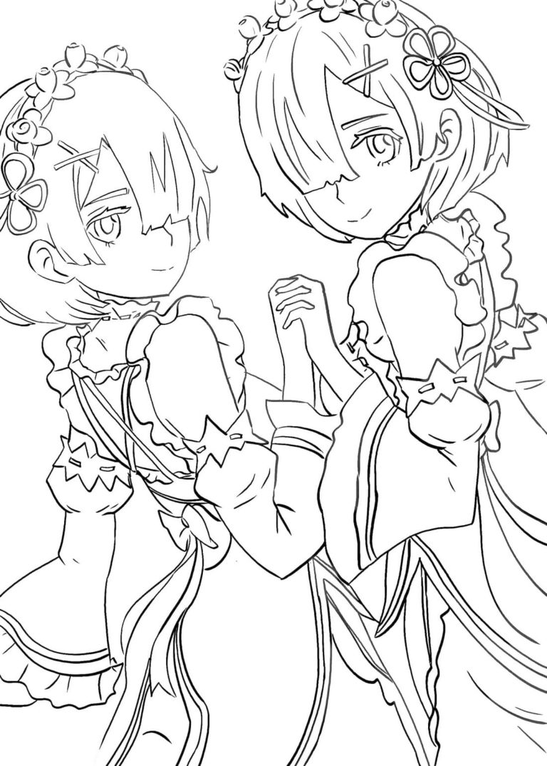 Desenhos para colorir Re: Zero - 80 Desenhos para colorir