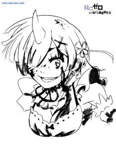 Re:Zero Coloring Pages - 80 Free Printable coloring pages