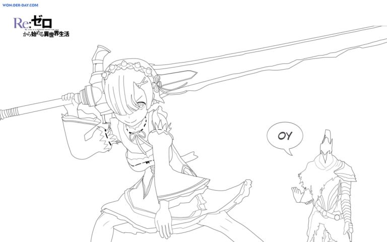 Re:Zero Coloring Pages - 80 Free Printable coloring pages