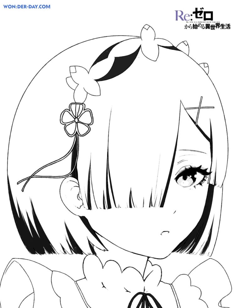 Desenhos para colorir Re: Zero - 80 Desenhos para colorir