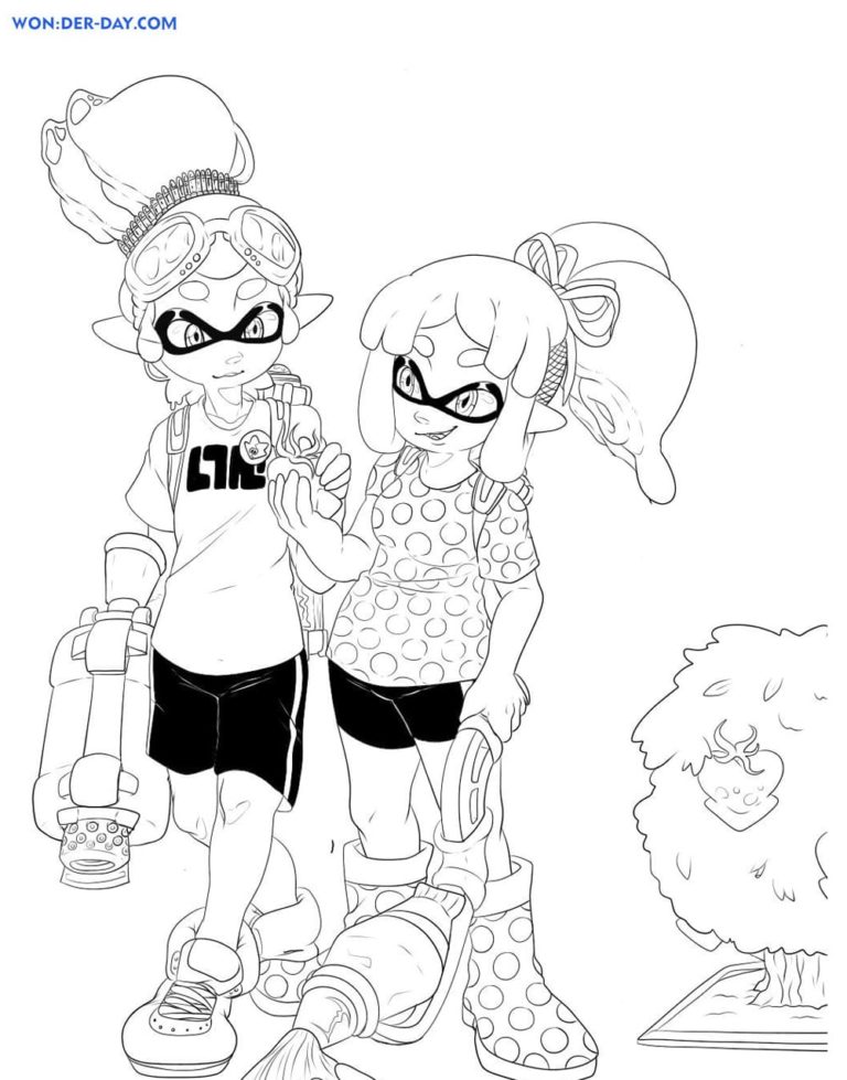 Coloriage Splatoon - 100 Coloriages gratuites | WONDER DAY — Coloriages ...
