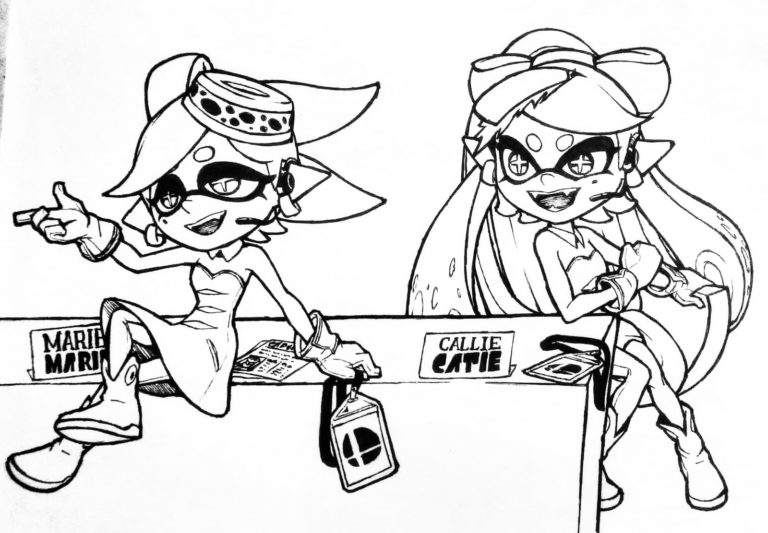 Splatoon Coloring Pages - 100 Free coloring pages