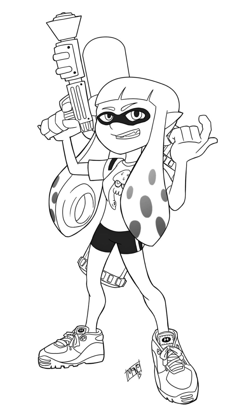 Splatoon Coloring Pages - 100 Free coloring pages
