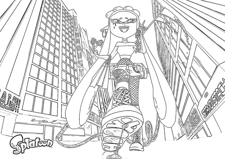 Splatoon Coloring Pages - 100 Free coloring pages