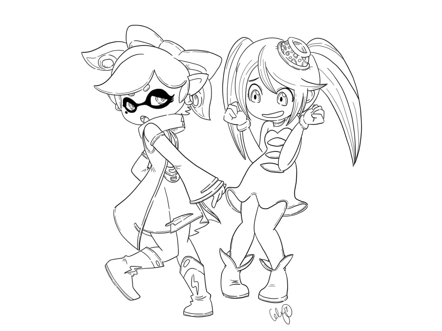 Dibujos de Splatoon para colorear - 100 dibujos para colorear