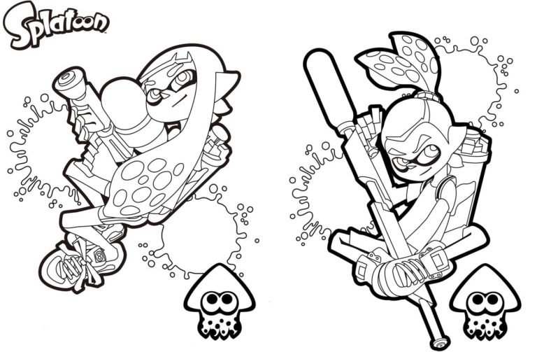 Splatoon Coloring Pages - 100 Free coloring pages