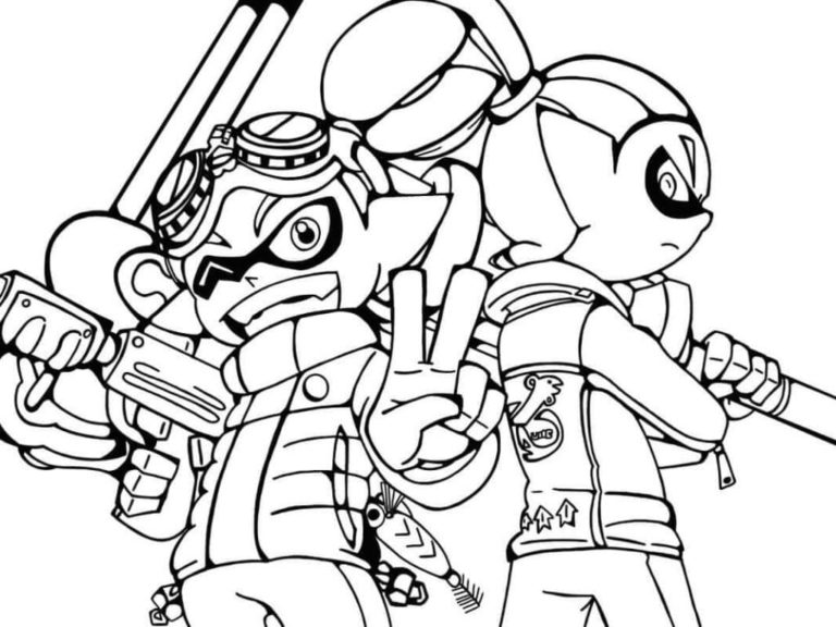 Splatoon Coloring Pages - 100 Free coloring pages