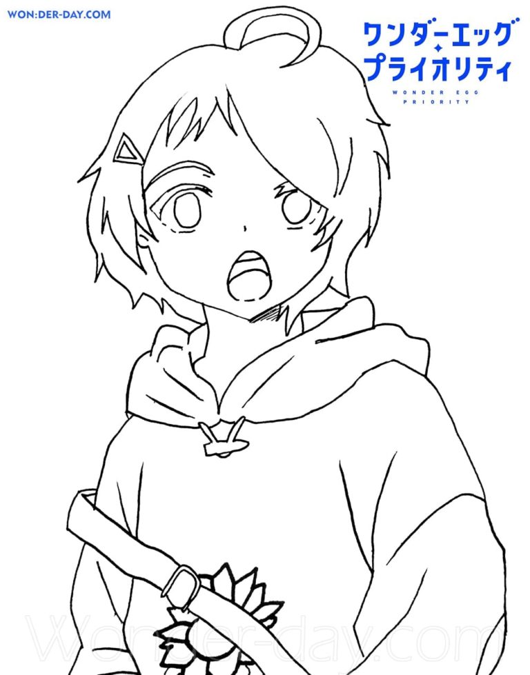 Wonder Egg Priority coloring pages | WONDER DAY — Coloring pages for ...