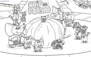 Chip and Potato Coloring Pages - Printbale coloring pages