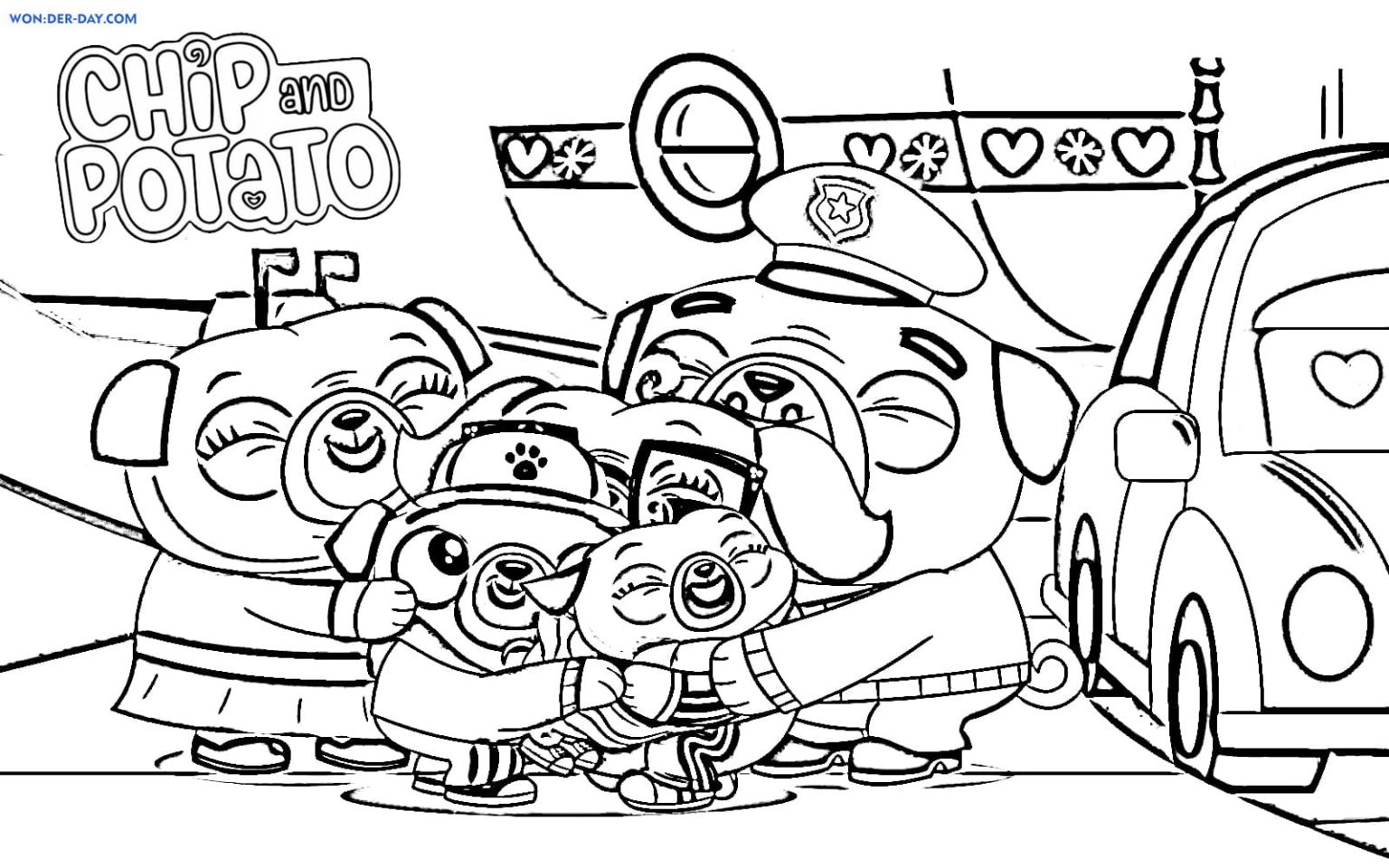 Chip and Potato Coloring Pages - Printbale coloring pages