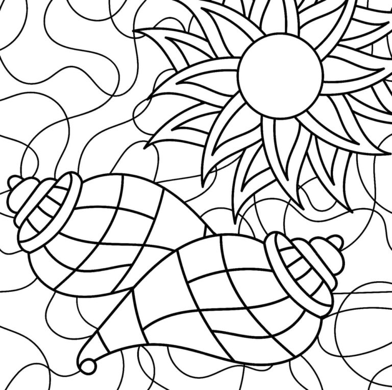 Раскраски Ракушка | Распечатать бесплатно в формате А4