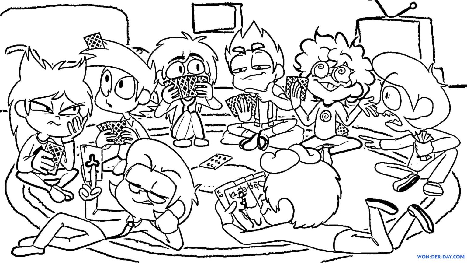 Раскраски 13 Карт | Бесплатные раскраски скачать и распечатать