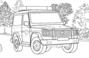 Mercedes G Class coloring pages | Coloring Pages for Boys