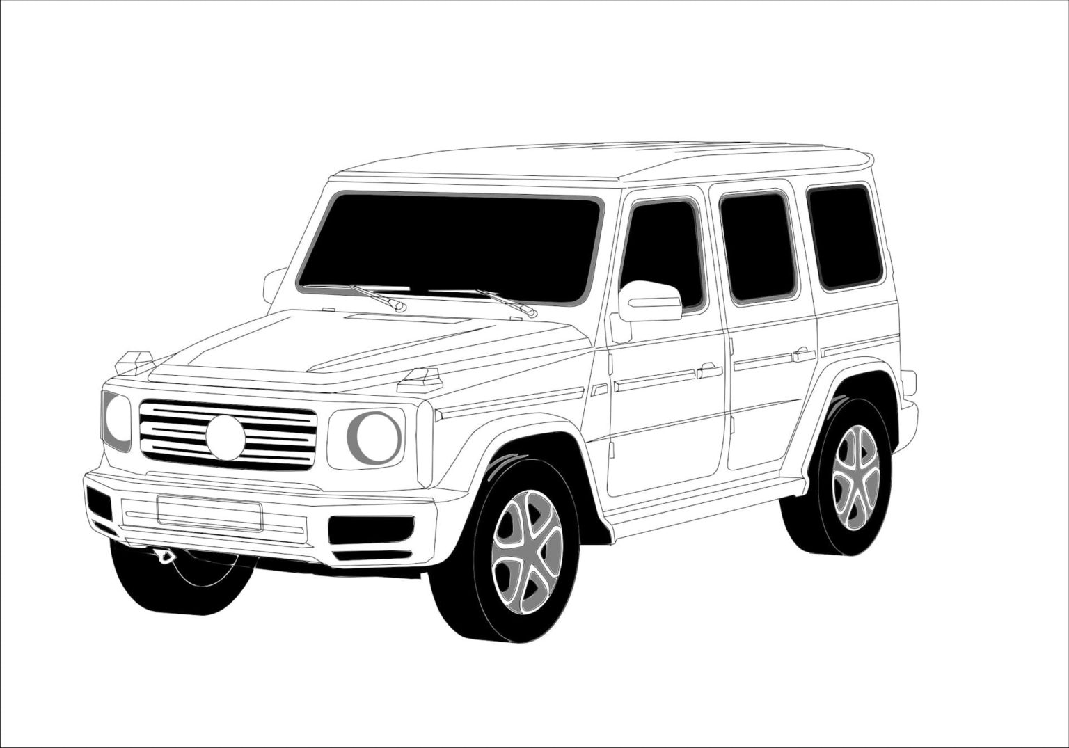 Mercedes G Class coloring pages | Coloring Pages for Boys