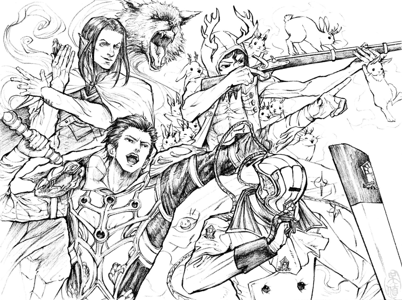 Dungeons & Dragons coloring pages | Free D&D coloring pages