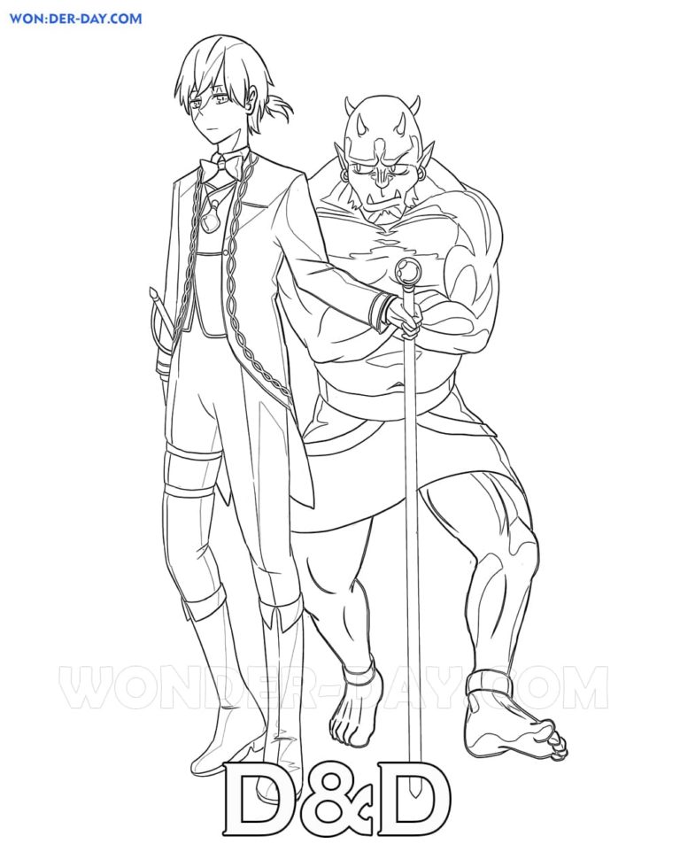 Dungeons & Dragons coloring pages | Free D&D coloring pages