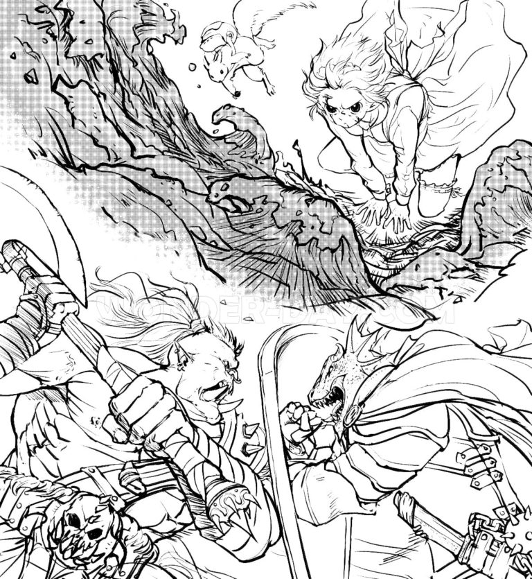Dungeons & Dragons coloring pages | Free D&D coloring pages