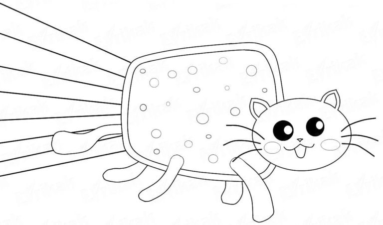 Nyan Cat Coloring Pages | Free printable Coloring Pages