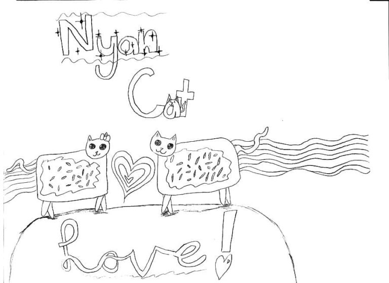 Nyan Cat Coloring Pages | Free printable Coloring Pages
