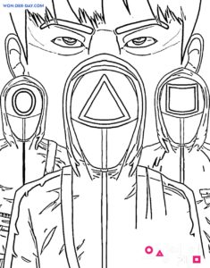 Squid Game Coloring Pages | Free Coloring Pages