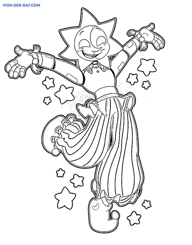 Sundrop FNAF Coloring Pages | WONDER DAY — Coloring pages for children ...