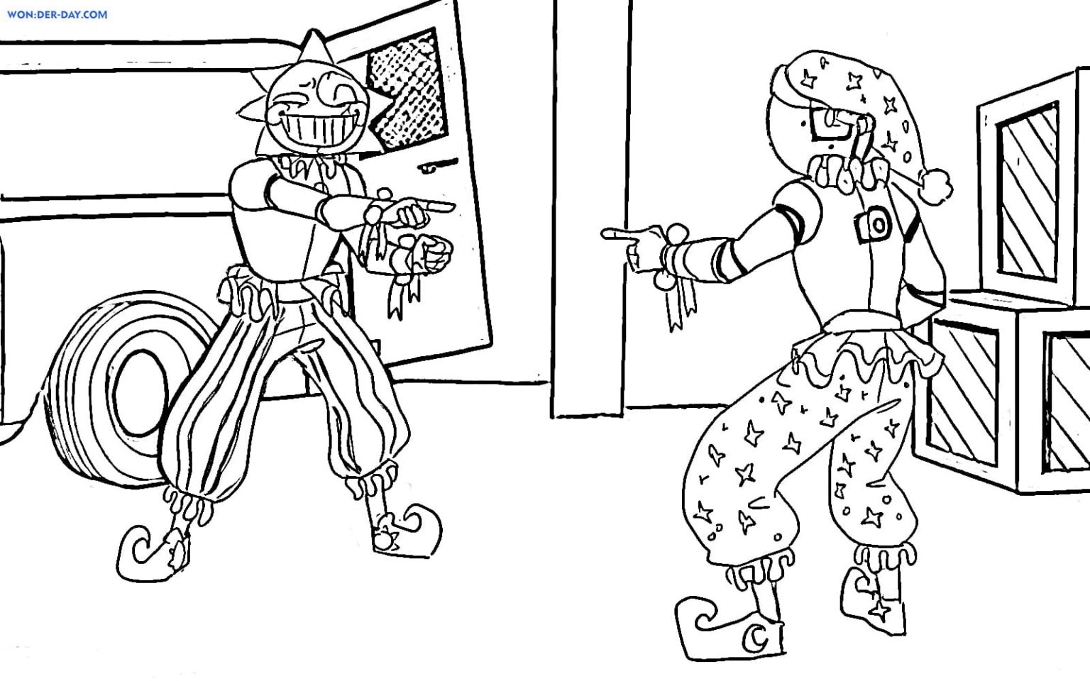 Sundrop FNAF Coloring Pages | WONDER DAY — Coloring pages for children ...