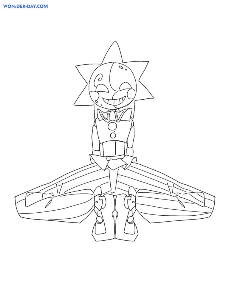 Sundrop FNAF Coloring Pages | WONDER DAY — Coloring pages for children ...