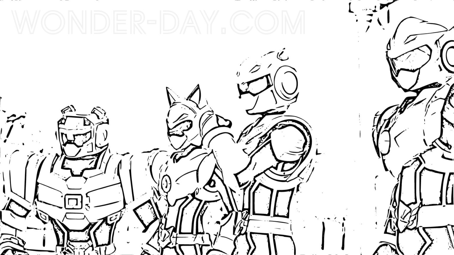 Miniforce Coloring pages. Print free for kids