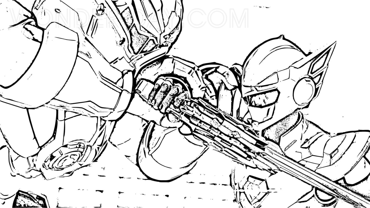 Miniforce Coloring pages. Print free for kids