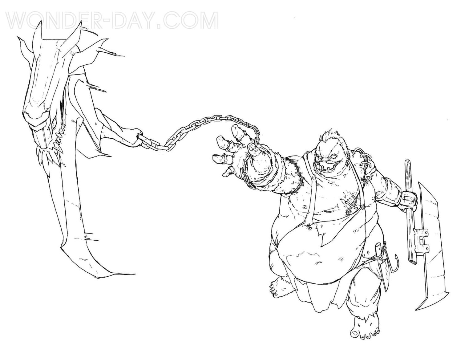 Pudge Dota 2 Coloring Pages | WONDER DAY — Coloring pages for children ...